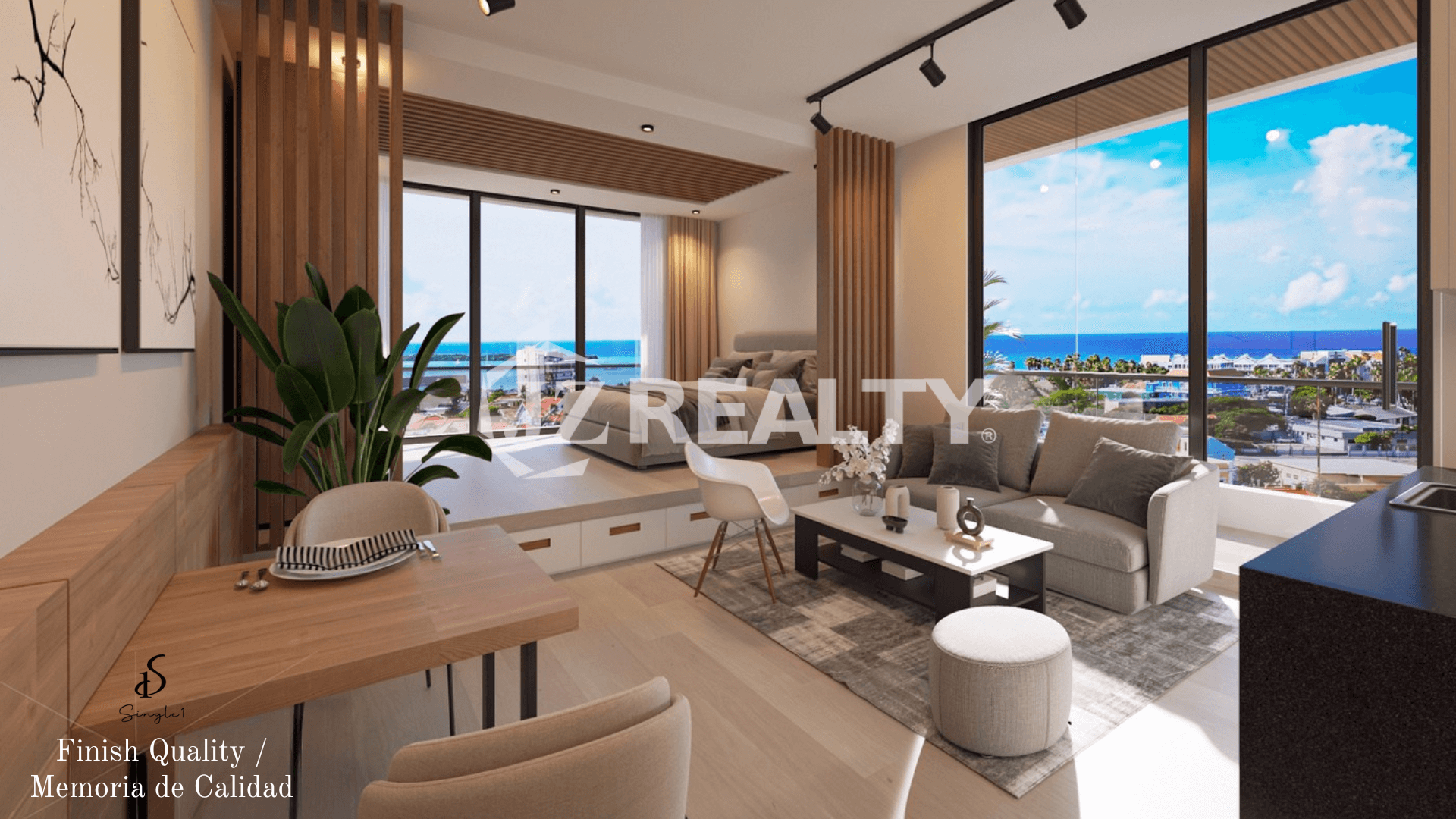 Single 1 Residences 1-Bedroom Condo 506 For Sale Downtown Oranjestad - JZ Realty Aruba - Condos ...